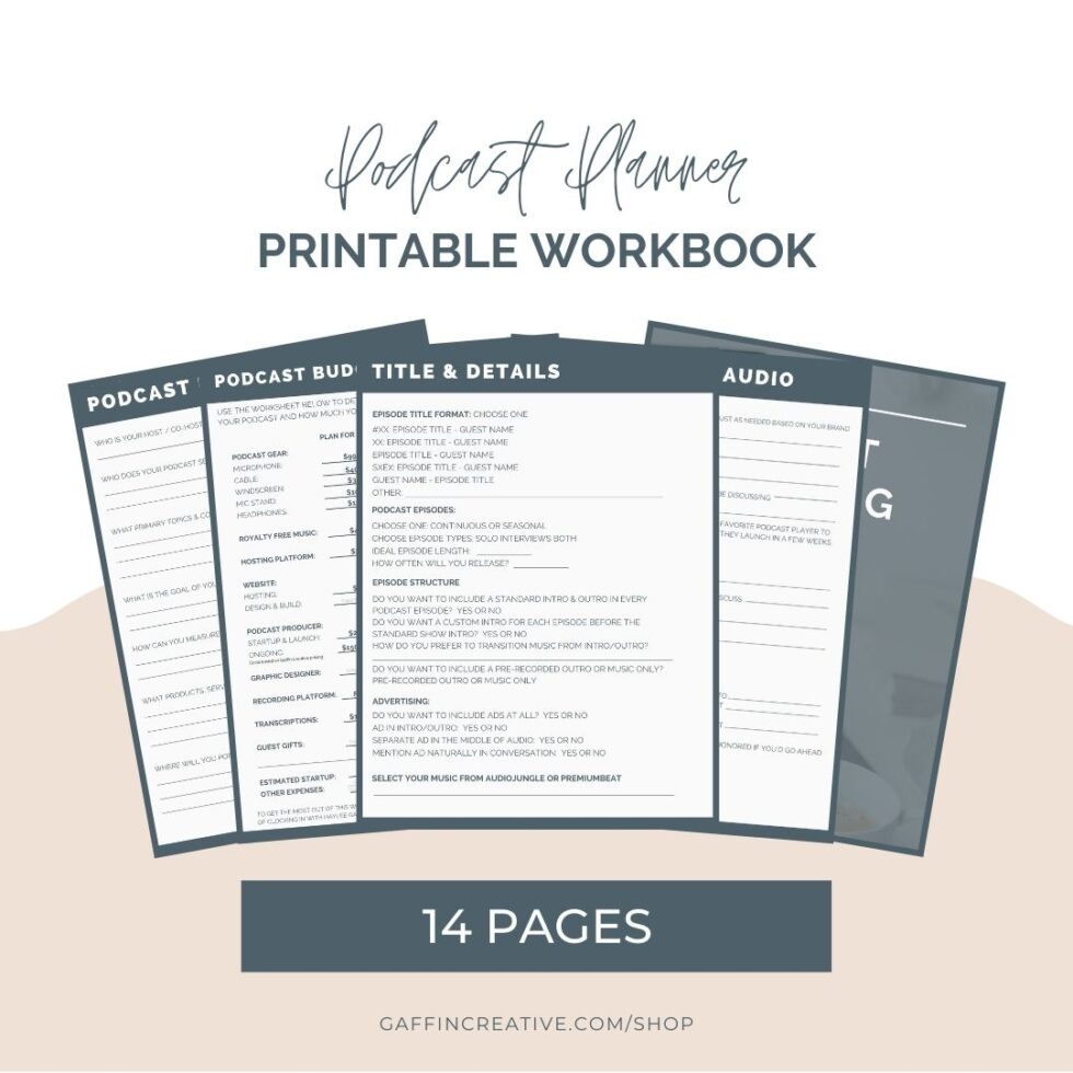 Podcast Planning Workbook - Turn Your Podcast Idea Into Reality ...